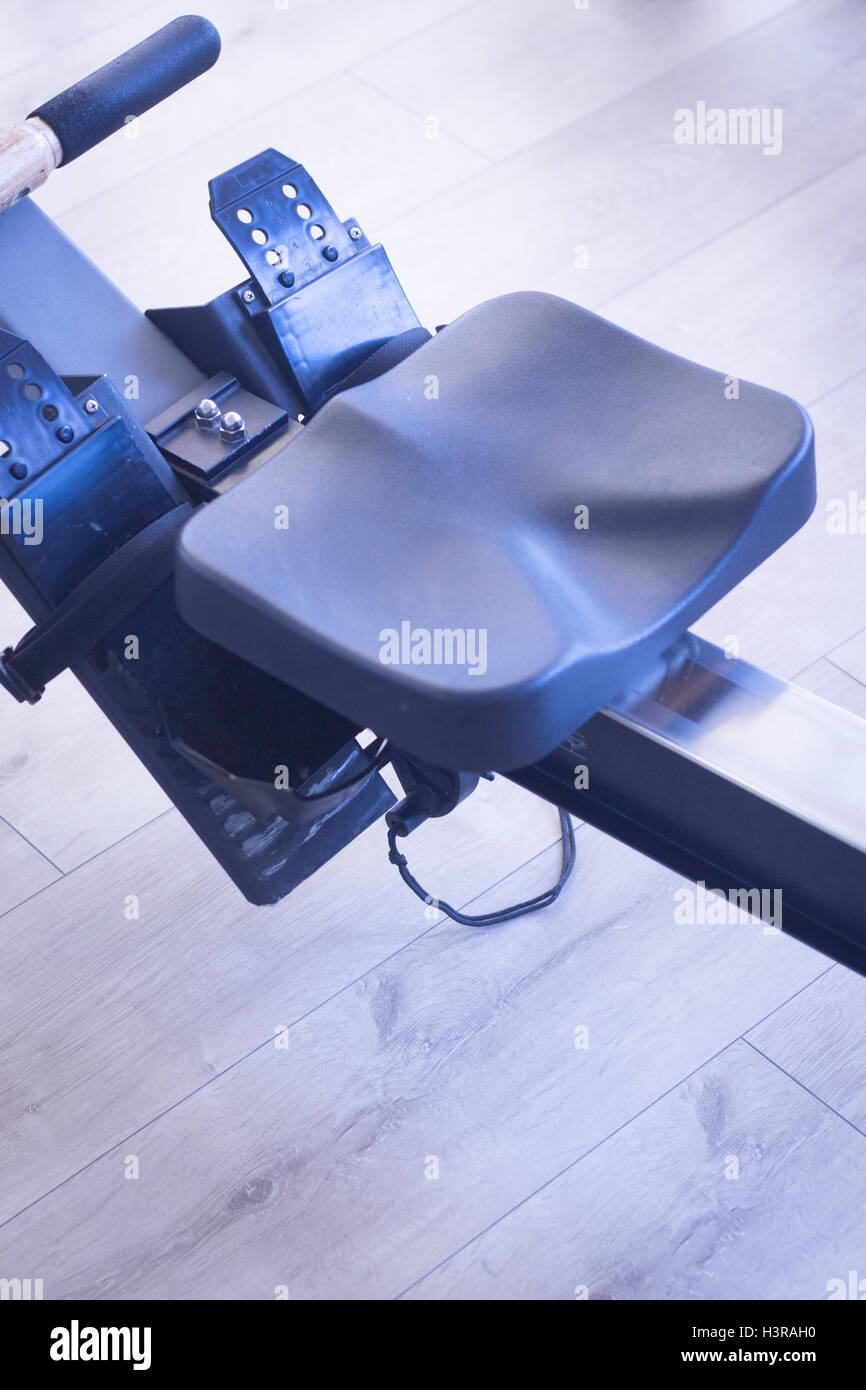 Gym exercise rowing machine static rower in fitness studio Stock Photo ...