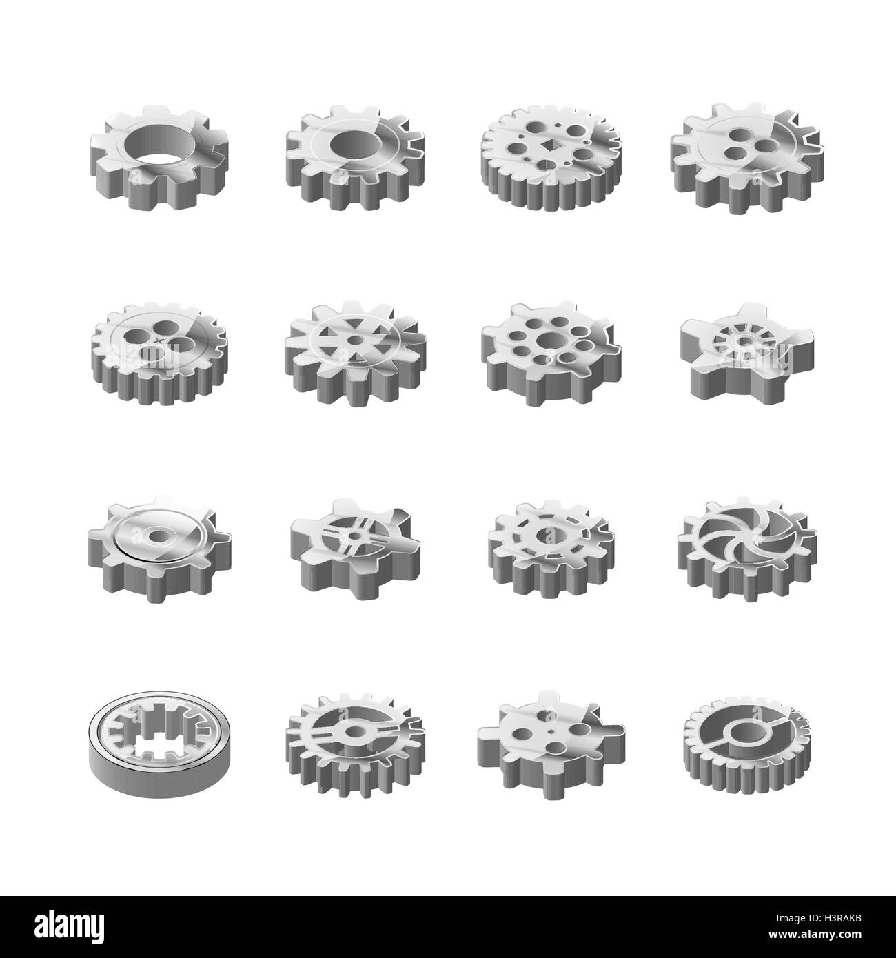 Gears cogwheels factory machine Cut Out Stock Images & Pictures - Alamy