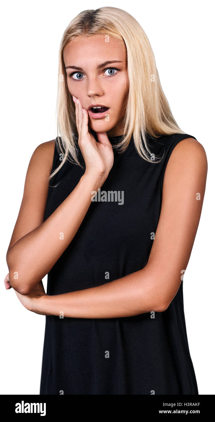 Young surprised woman Stock Photo - Alamy