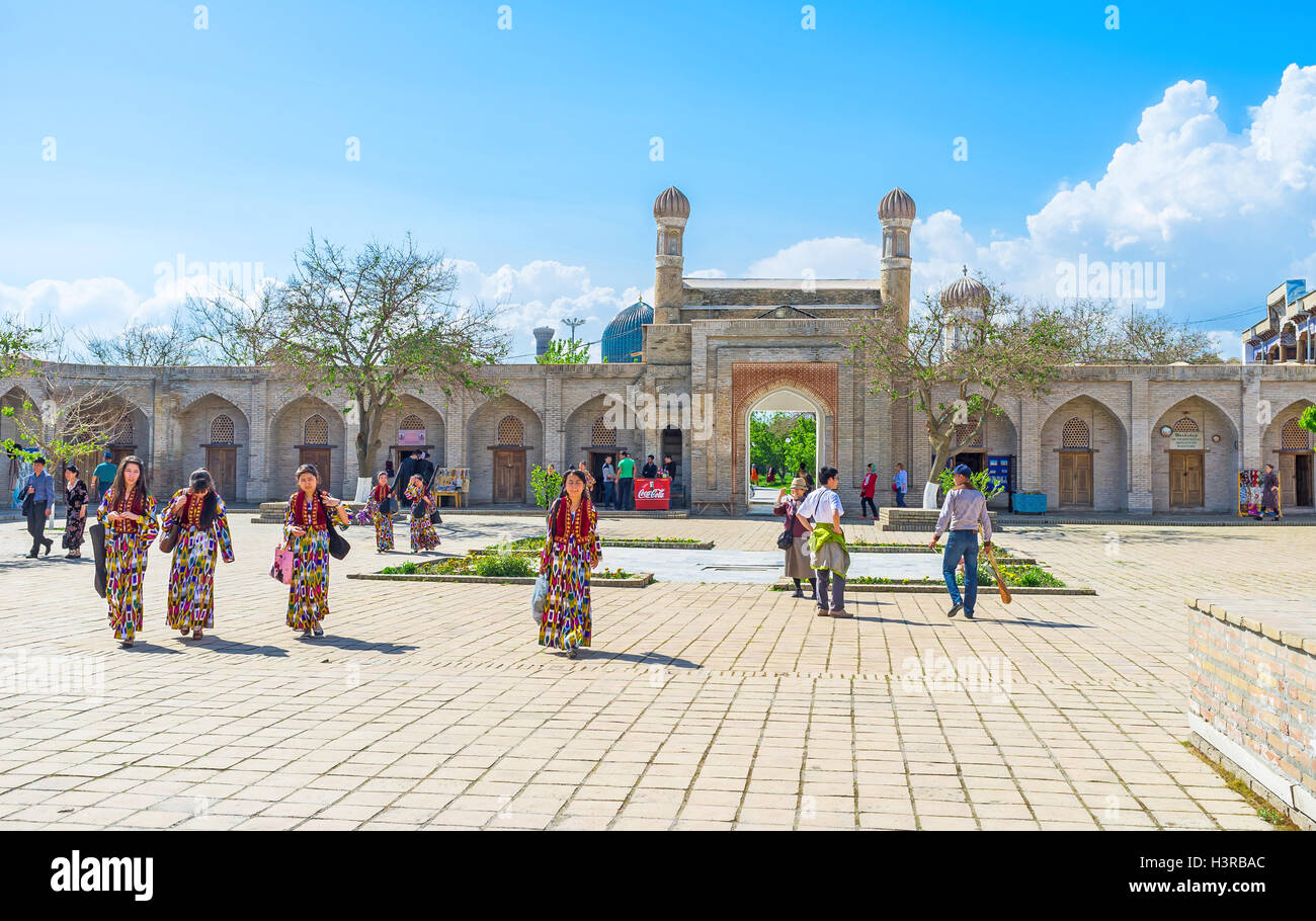 The girls dressed in national costumes because of the Holiday of ...