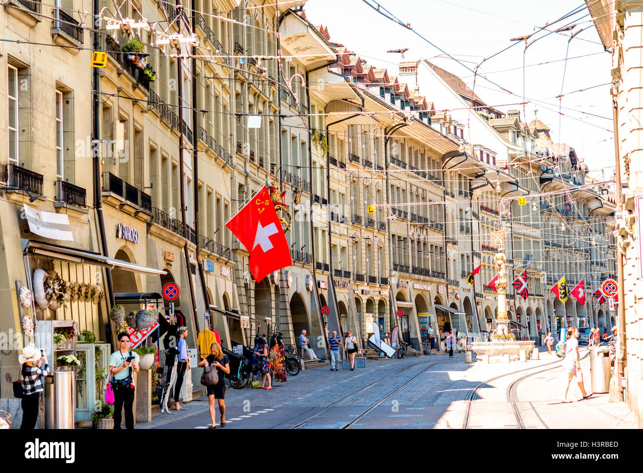 Street view in Bern city Stock Photo - Alamy