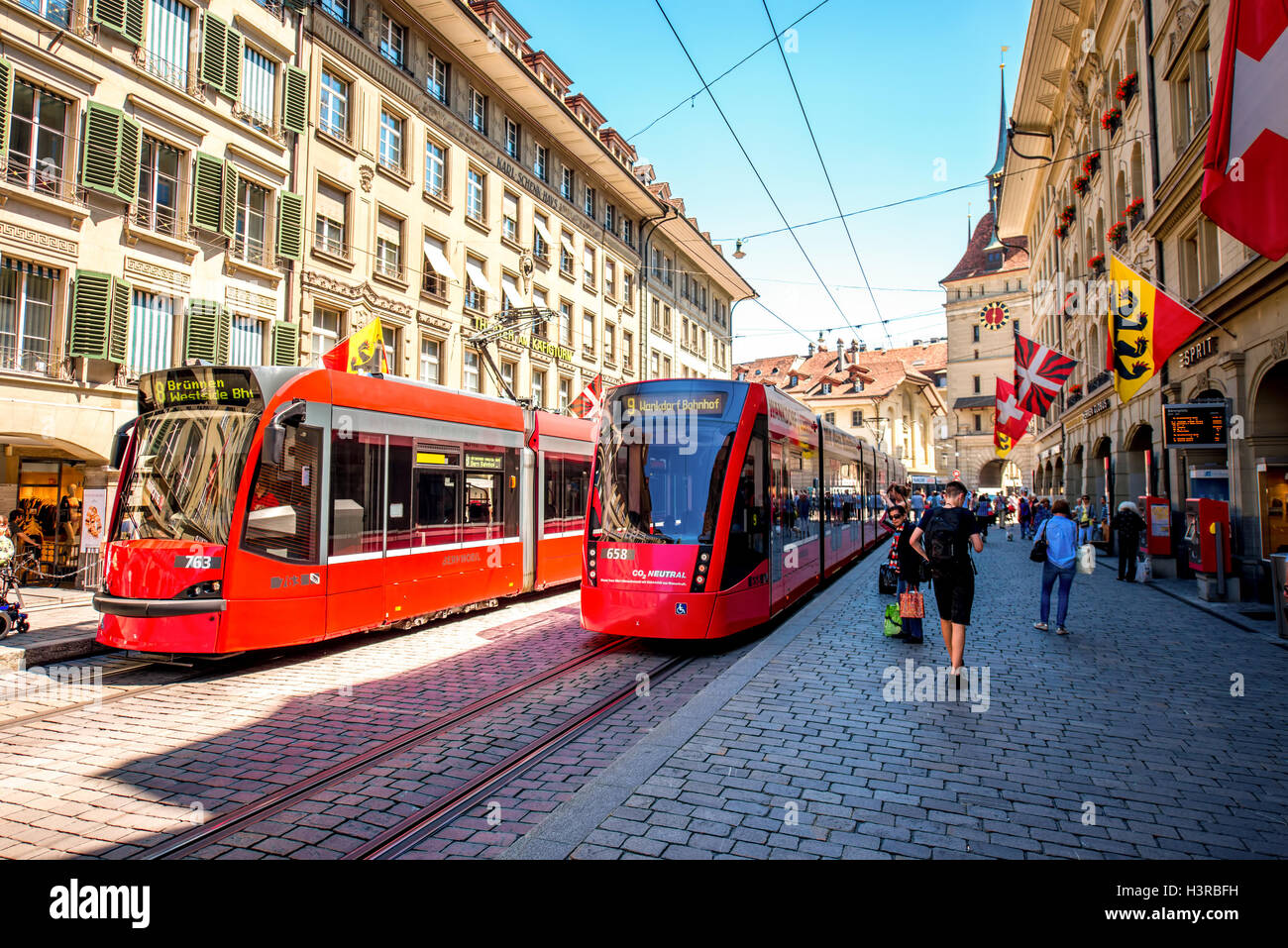 Street view in Bern city Stock Photo - Alamy