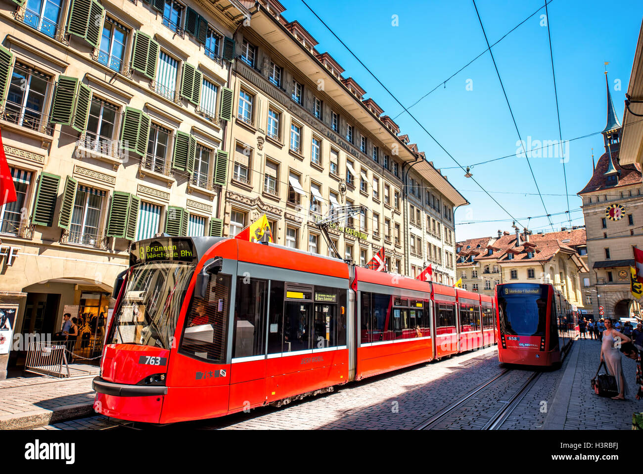 Street view in Bern city Stock Photo - Alamy
