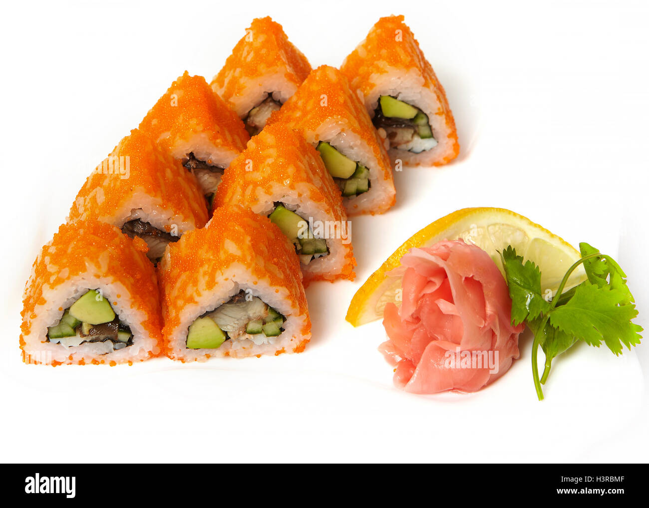Delicious sushi design Cut Out Stock Images & Pictures - Alamy