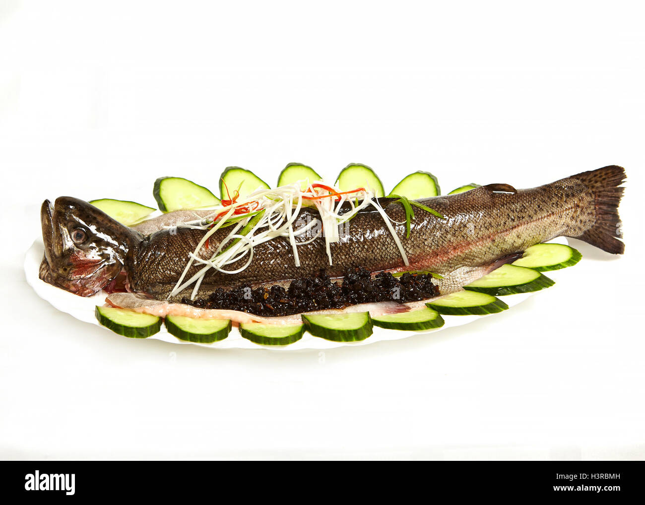 Steamed whole fish chinese dish hi-res stock photography and images - Alamy