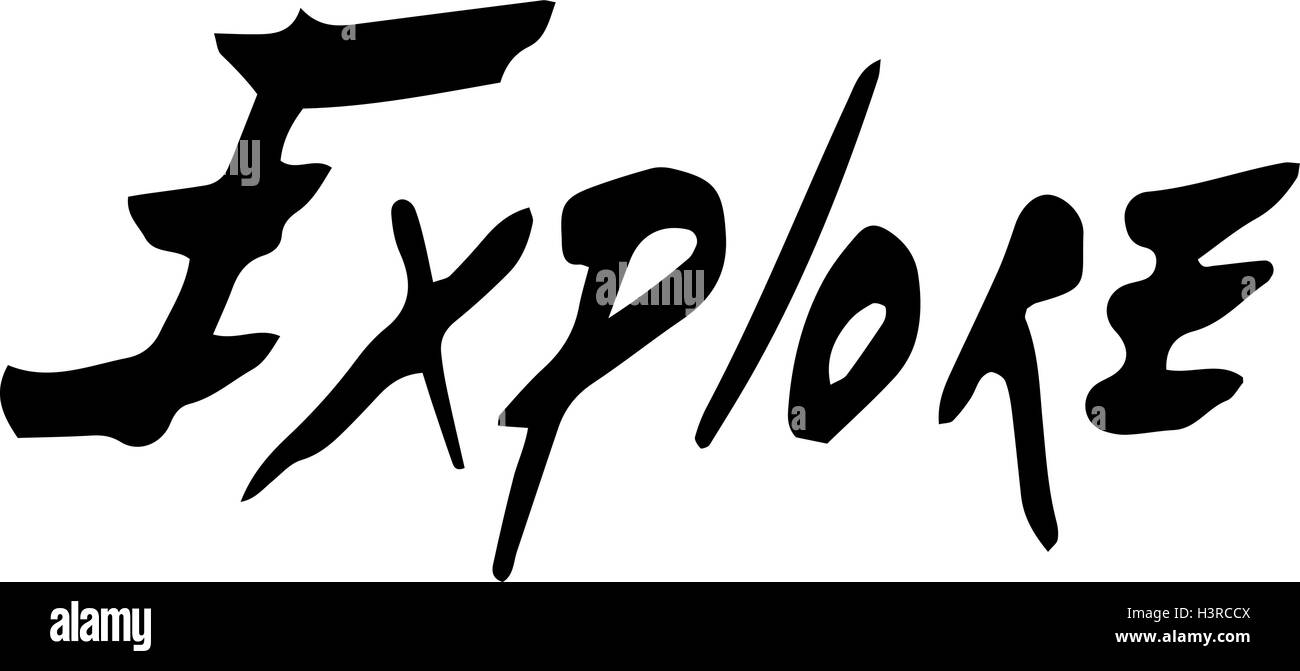 Explore idea. Hand drawn poster Stock Vector Image & Art - Alamy