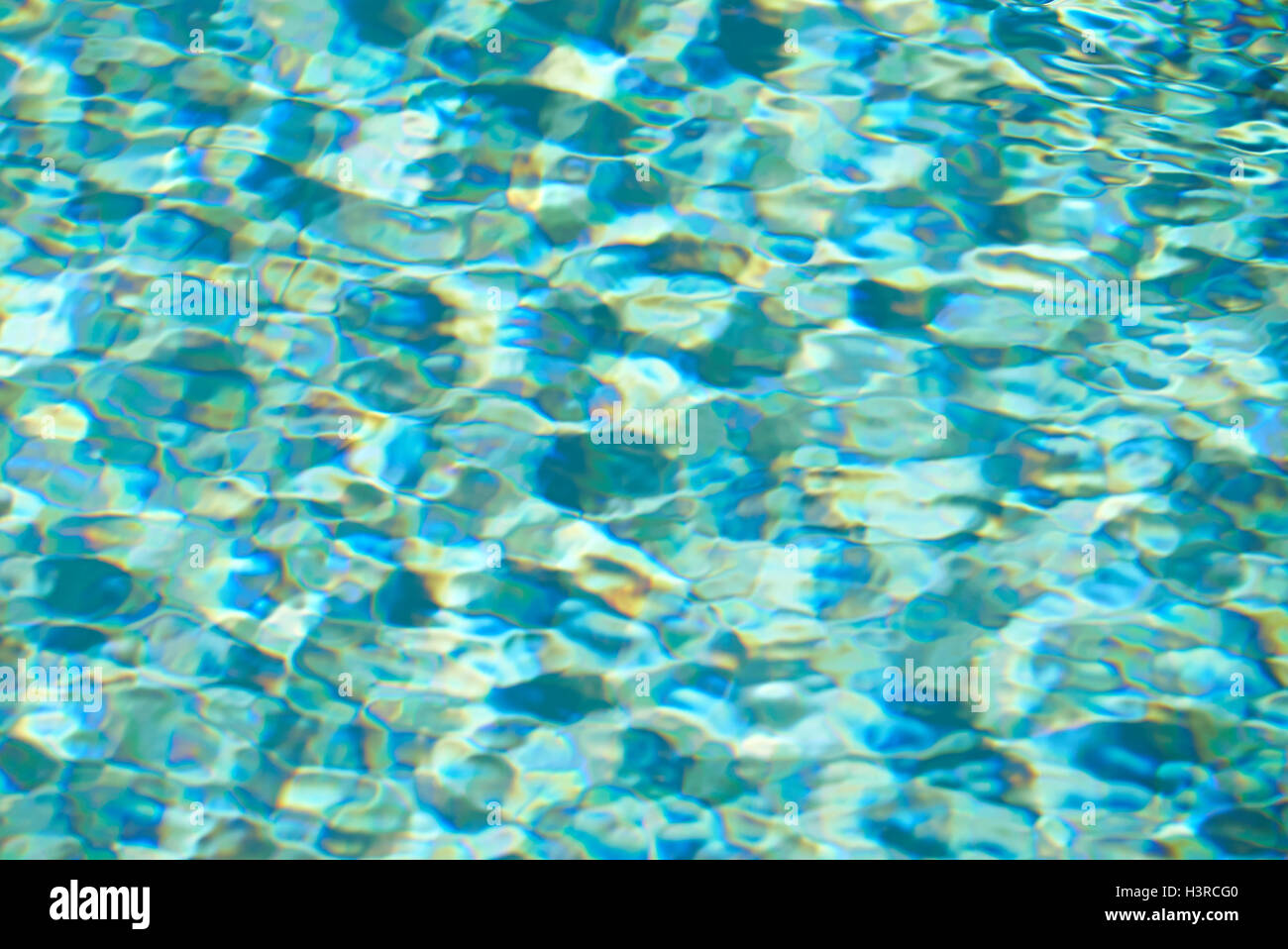 Blue swimming pool rippled water detail Stock Photo - Alamy