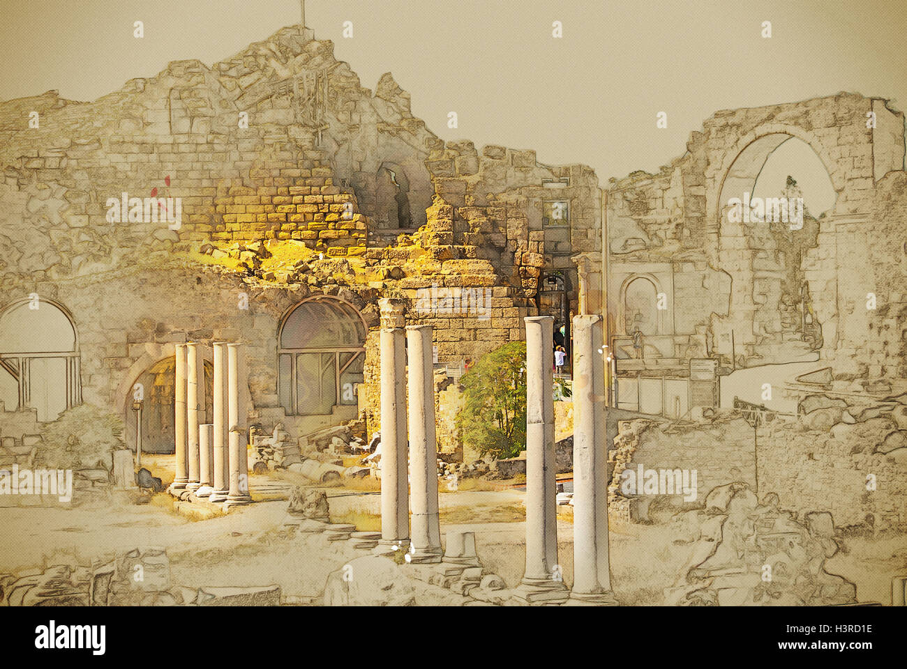 ruins of ancient city Stock Photo - Alamy