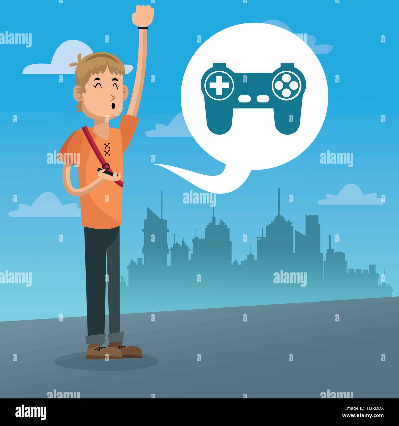 Mobile people cartoon design Stock Vector Image & Art - Alamy