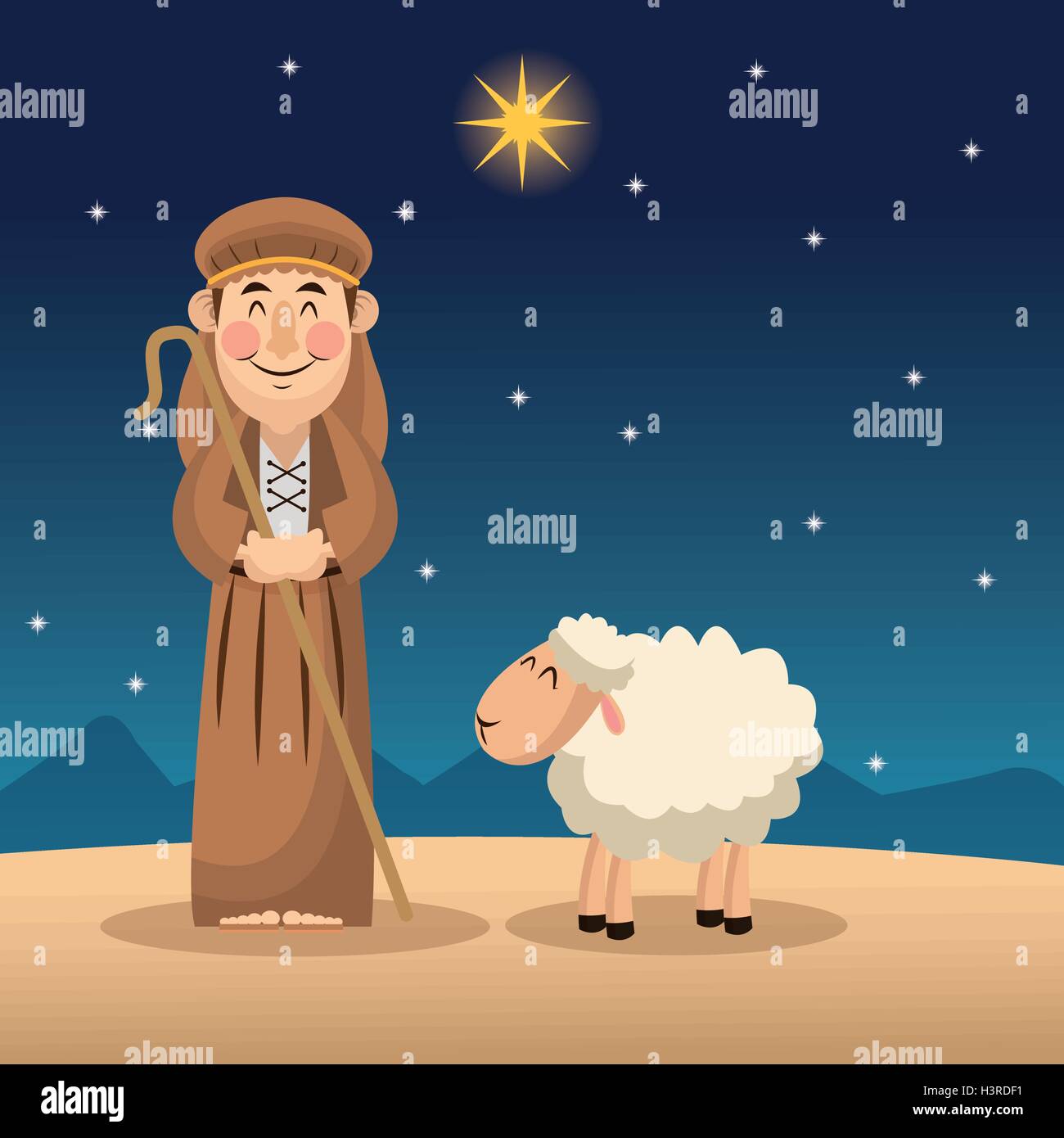 Shepherd cartoon design Stock Vector Image & Art - Alamy