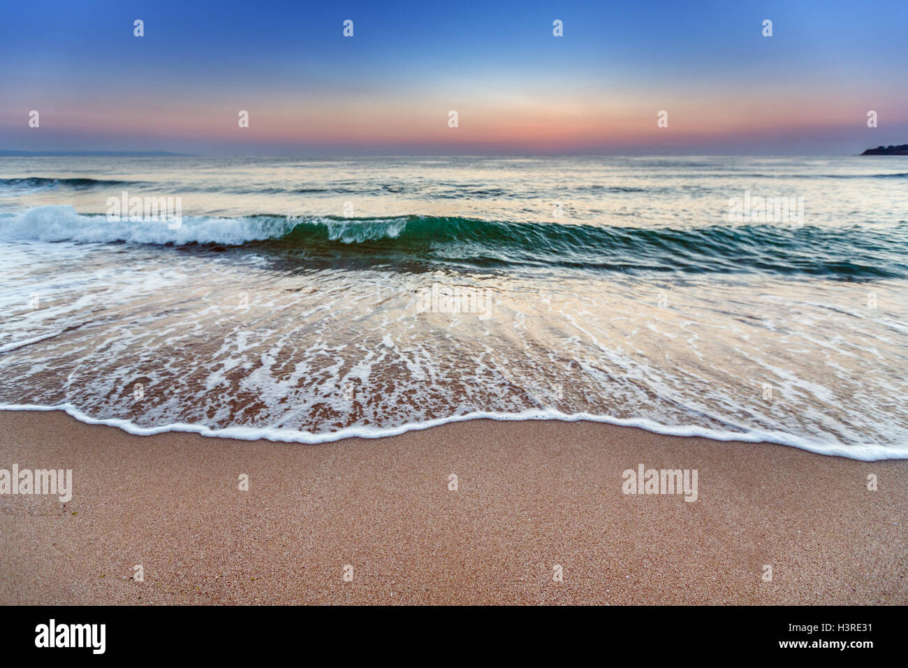 Background sea shore with a sandy beach Stock Photo - Alamy
