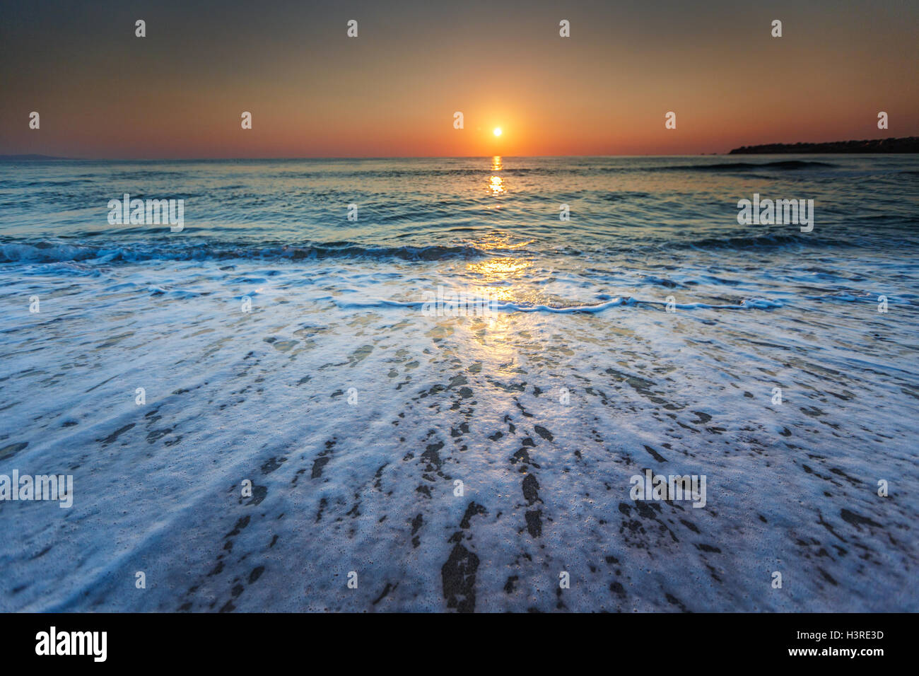 Background sea shore with a sandy beach Stock Photo - Alamy