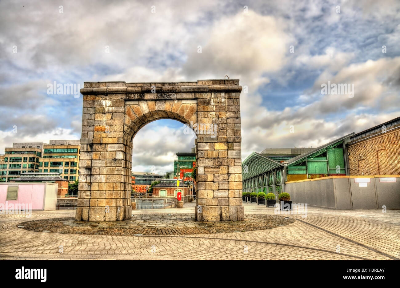 The Arch at George Dock in Dublin - Ireland Stock Photo - Alamy