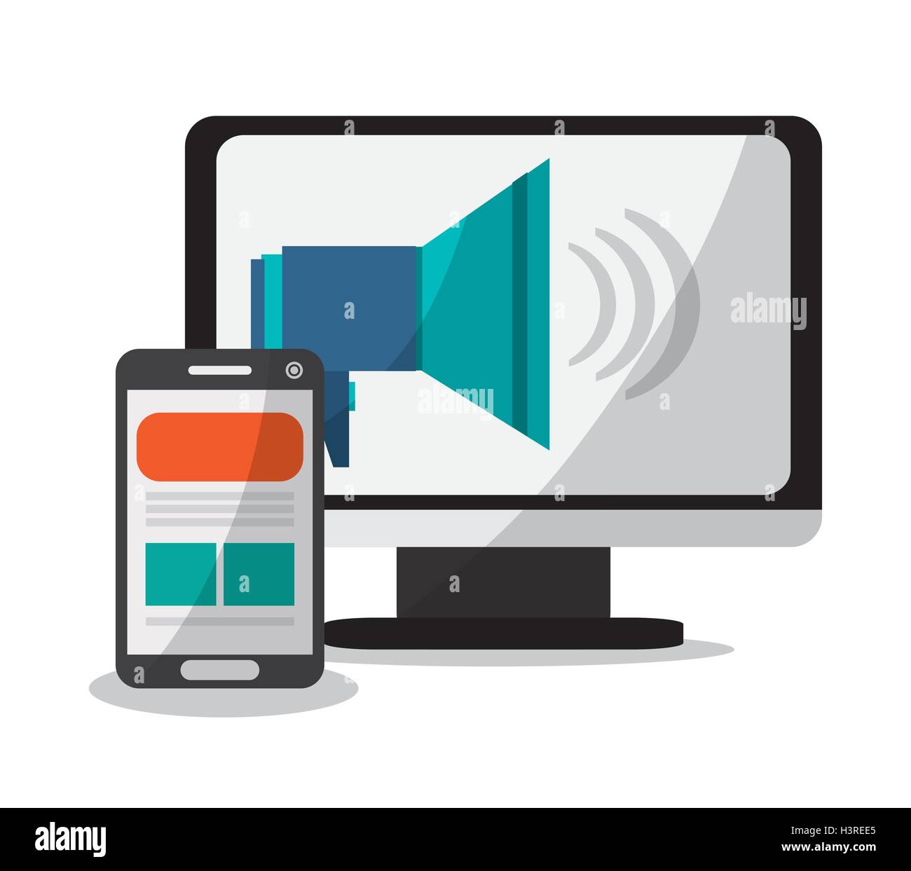 Computer and digital marketing design Stock Vector Image & Art - Alamy