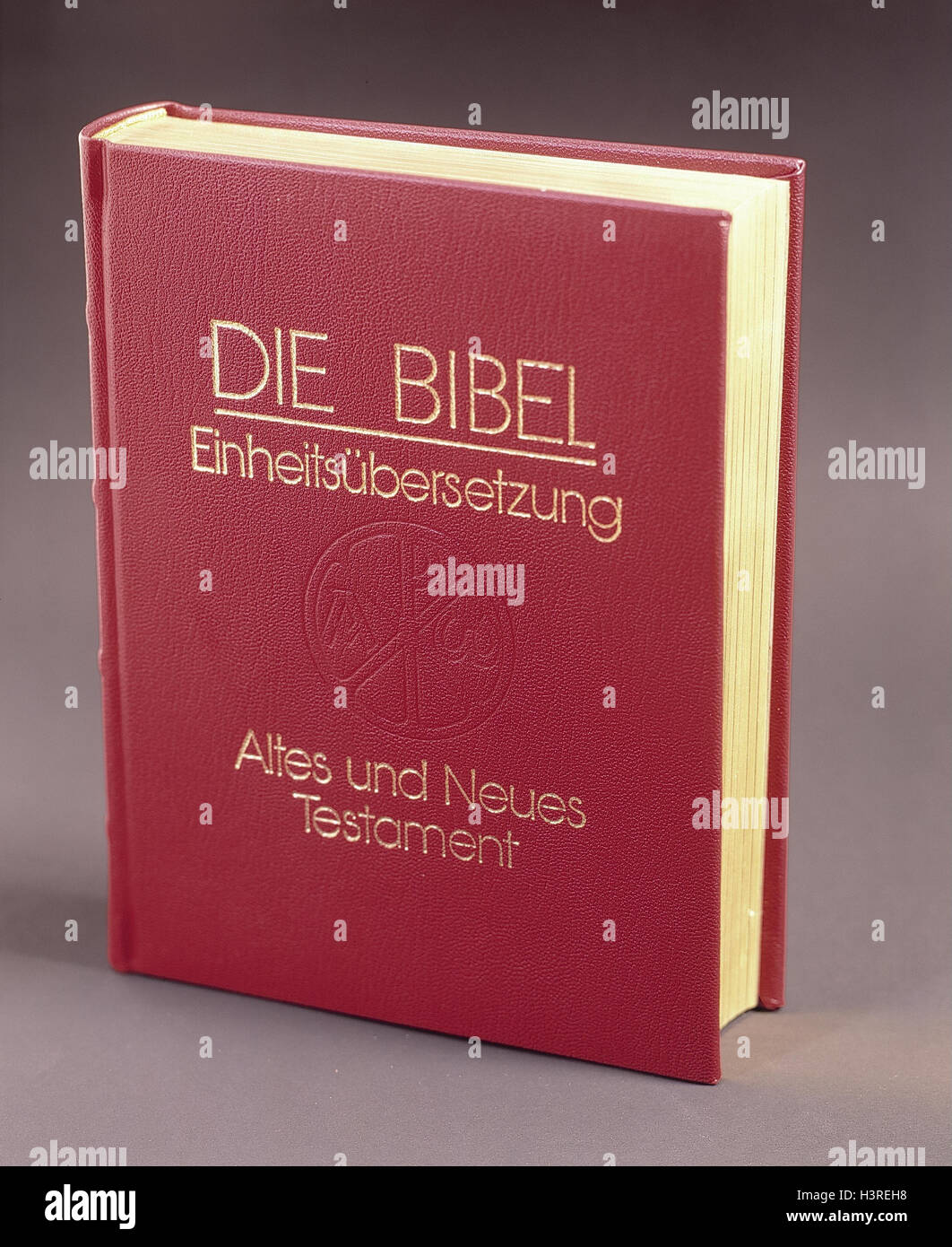 Bible, red, material recording, copy space, religion, faith ...
