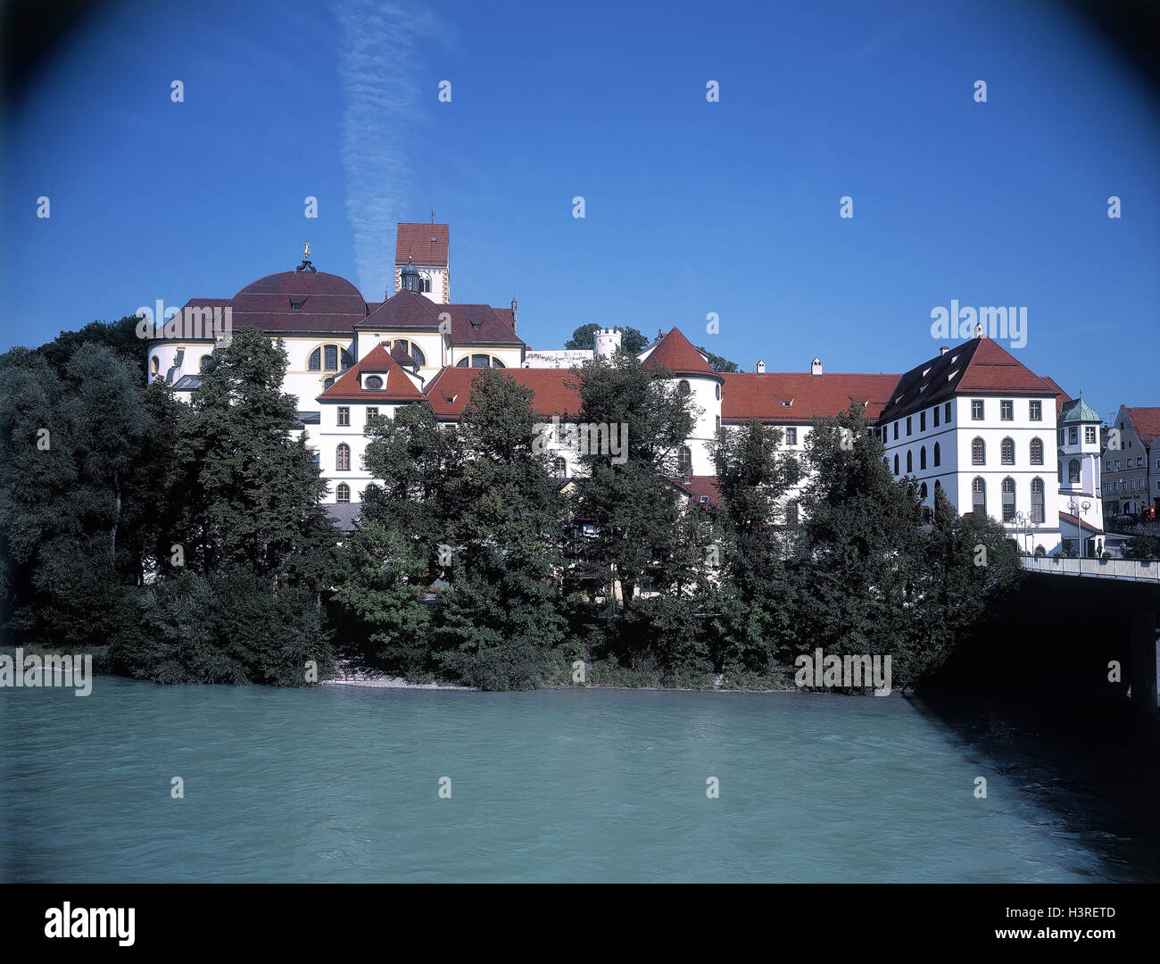 Germany, Allgäu, to feet, town view, Lech, Europe, cloister, Franciscan ...