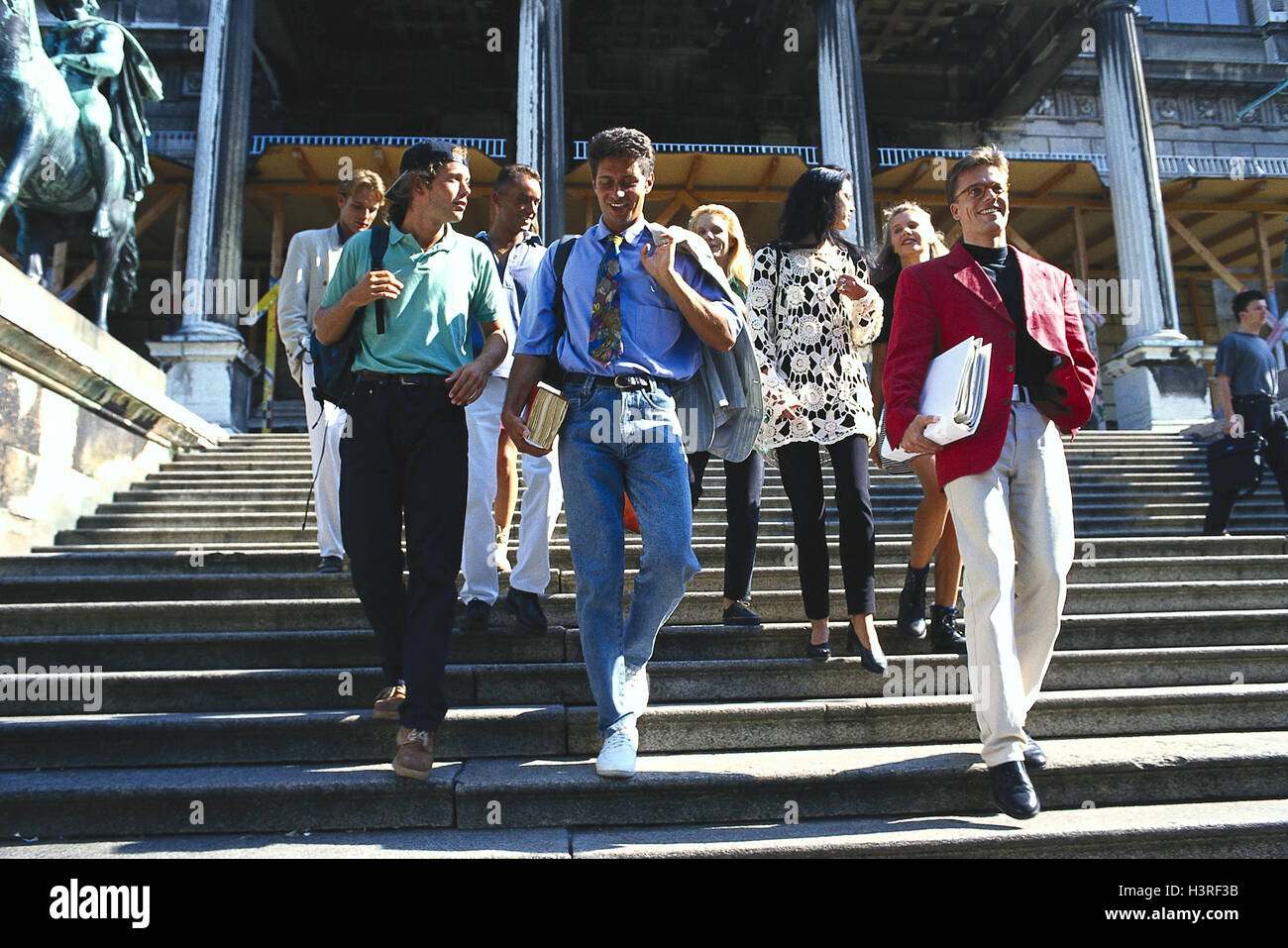 University, stairs, student, outside, university, student group, group ...