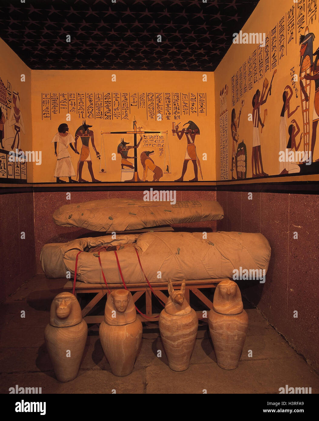 Egypt, Cairo, Pharaonic Village, burial chamber, reconstruction, Jakob ...