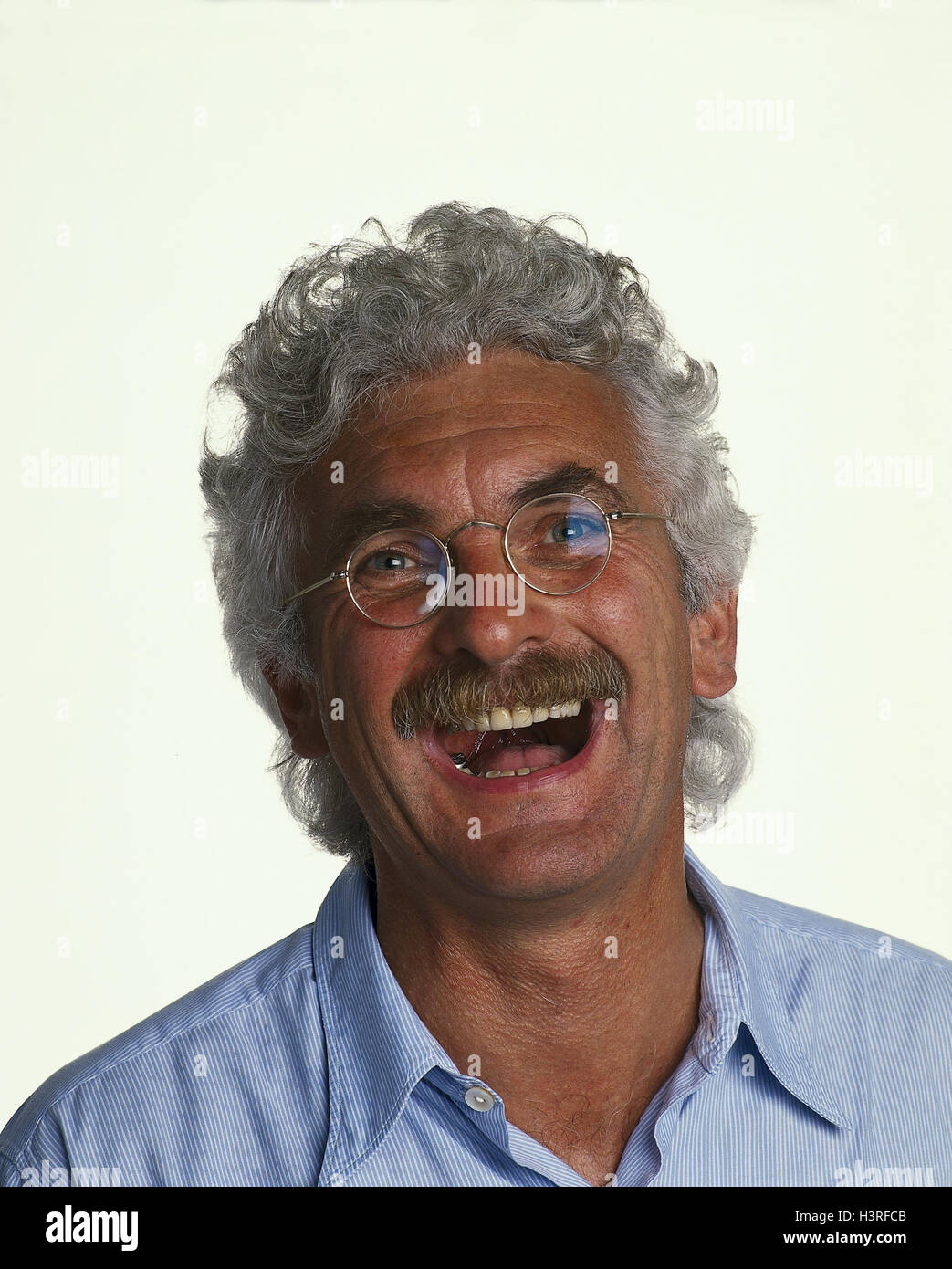 Man, glasses, happy, portrait, man's portrait, inside, hairs, grey ...