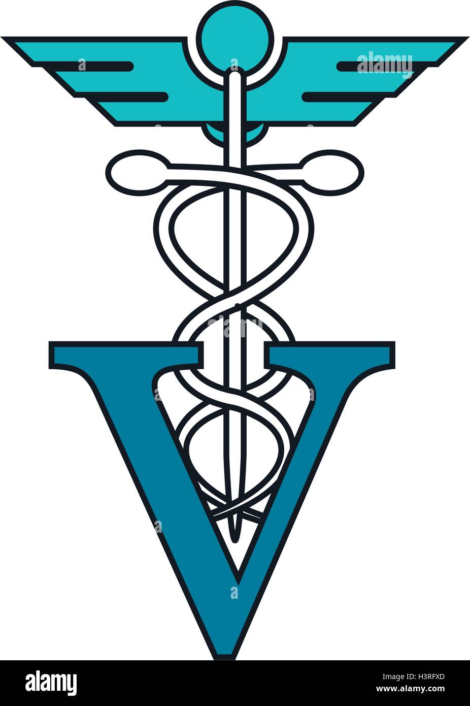 Isolated caduceus and vet design Stock Vector Image & Art - Alamy