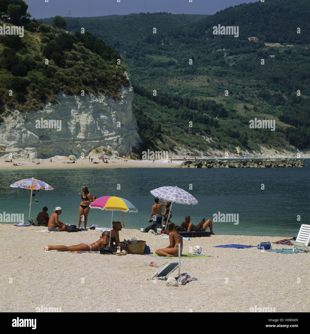 Italy, marks, Parco del Conero, Sirolo, coast, beach, Riviera del ...
