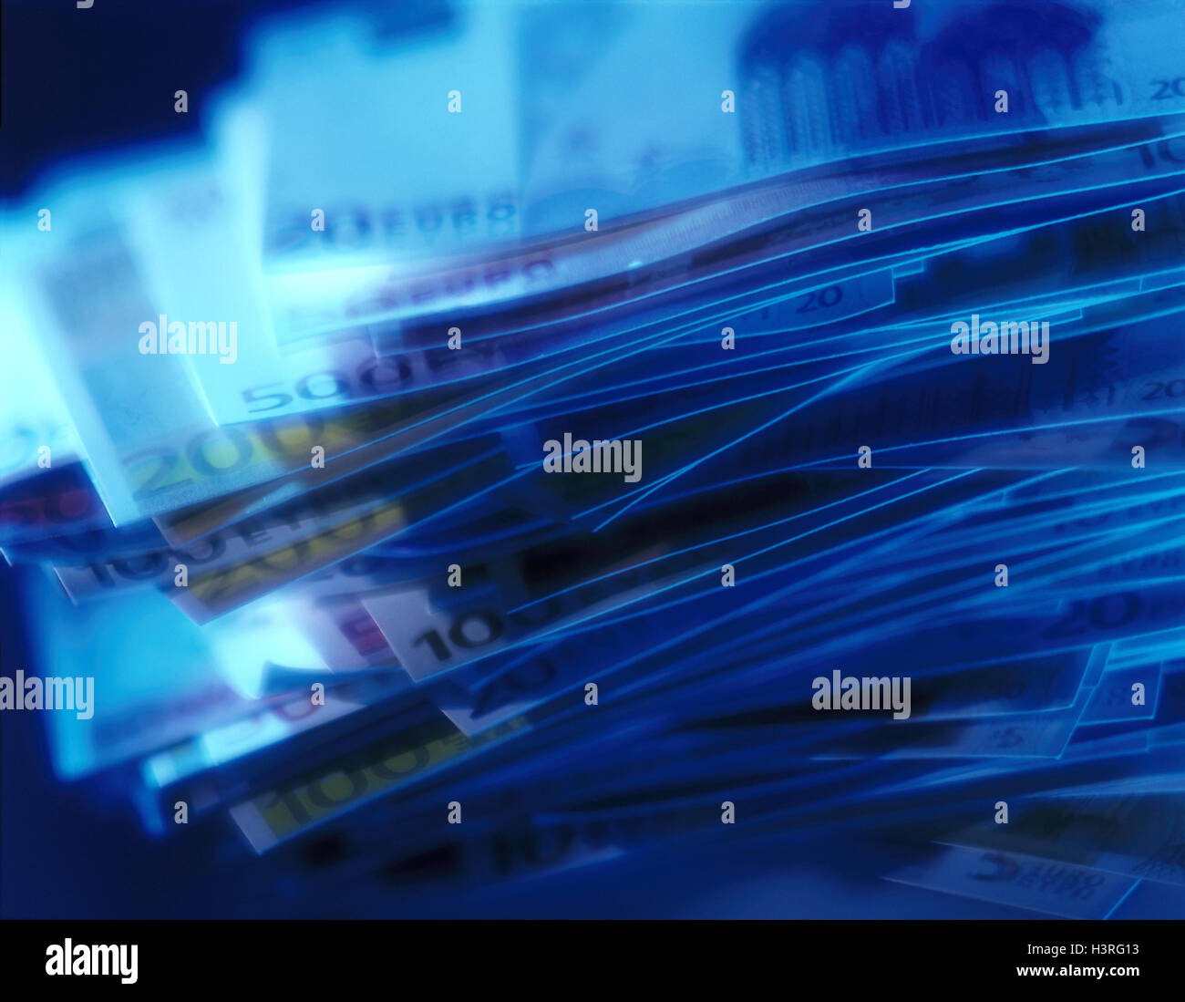 Bank notes, euro, manipulated, currency, Europe, means payment, money ...