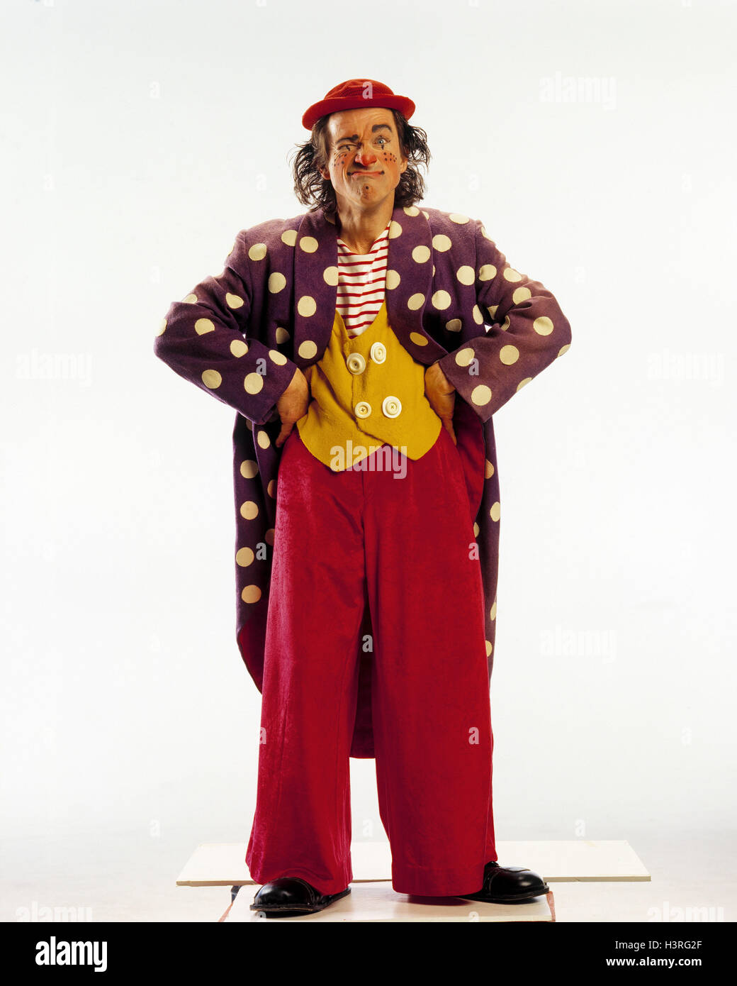 Clown, gesture, studio Stock Photo - Alamy