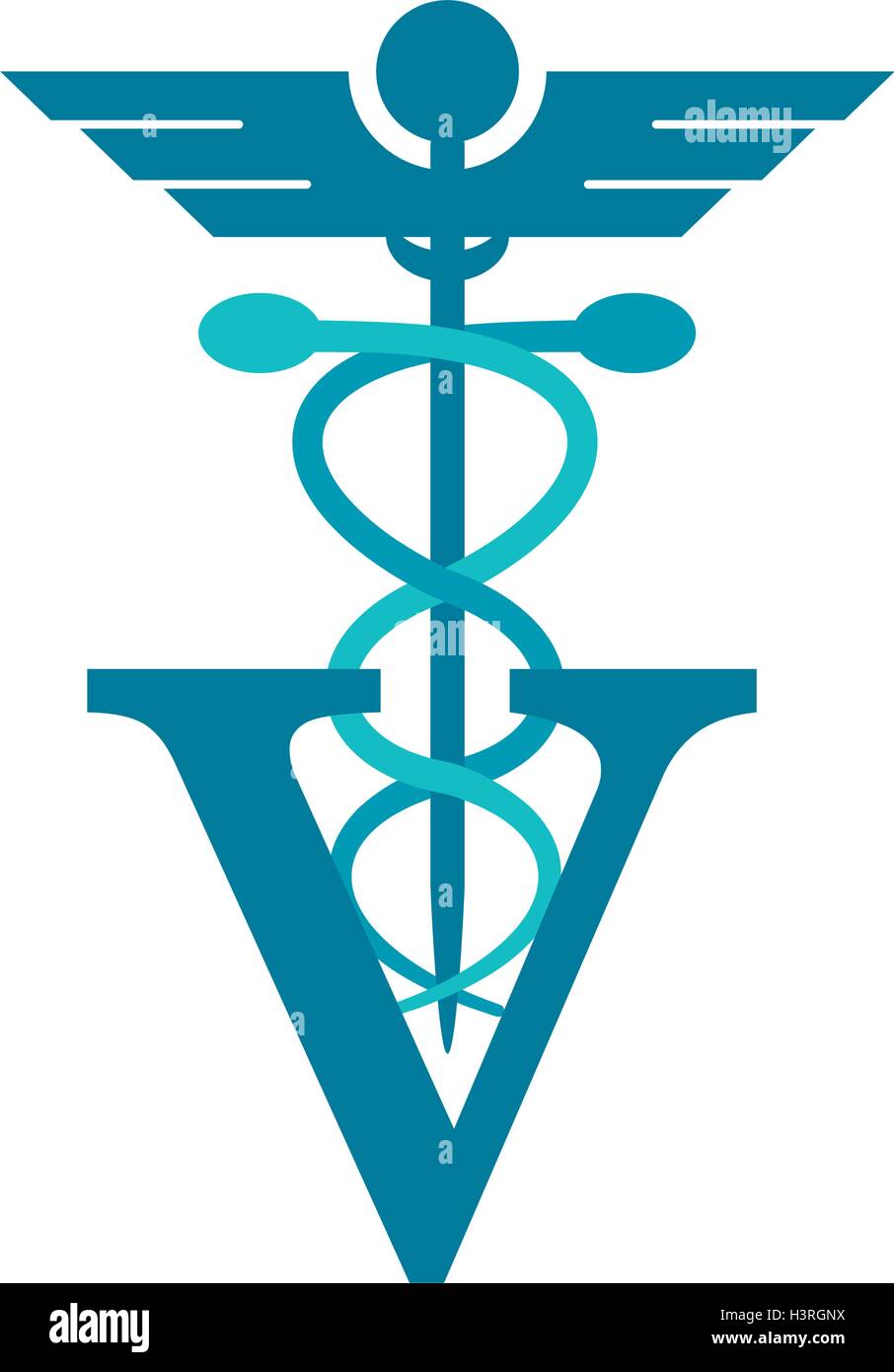 Isolated caduceus and vet design Stock Vector Image & Art - Alamy