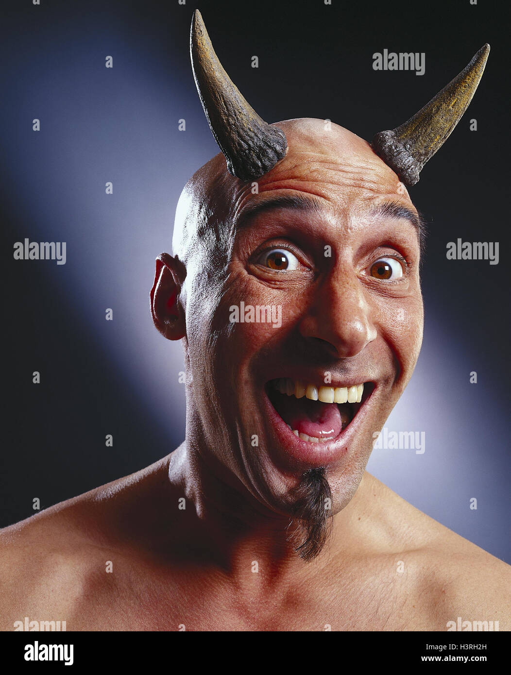 Man, "devil", portrait, cut out Stock Photo - Alamy