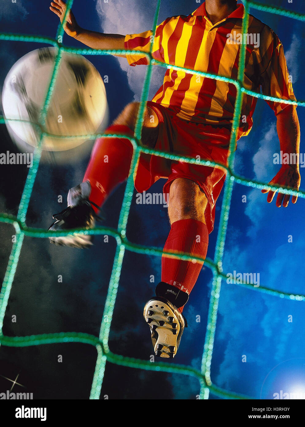 Football player, goal, near mb 29 A7 football, team sport Stock Photo ...