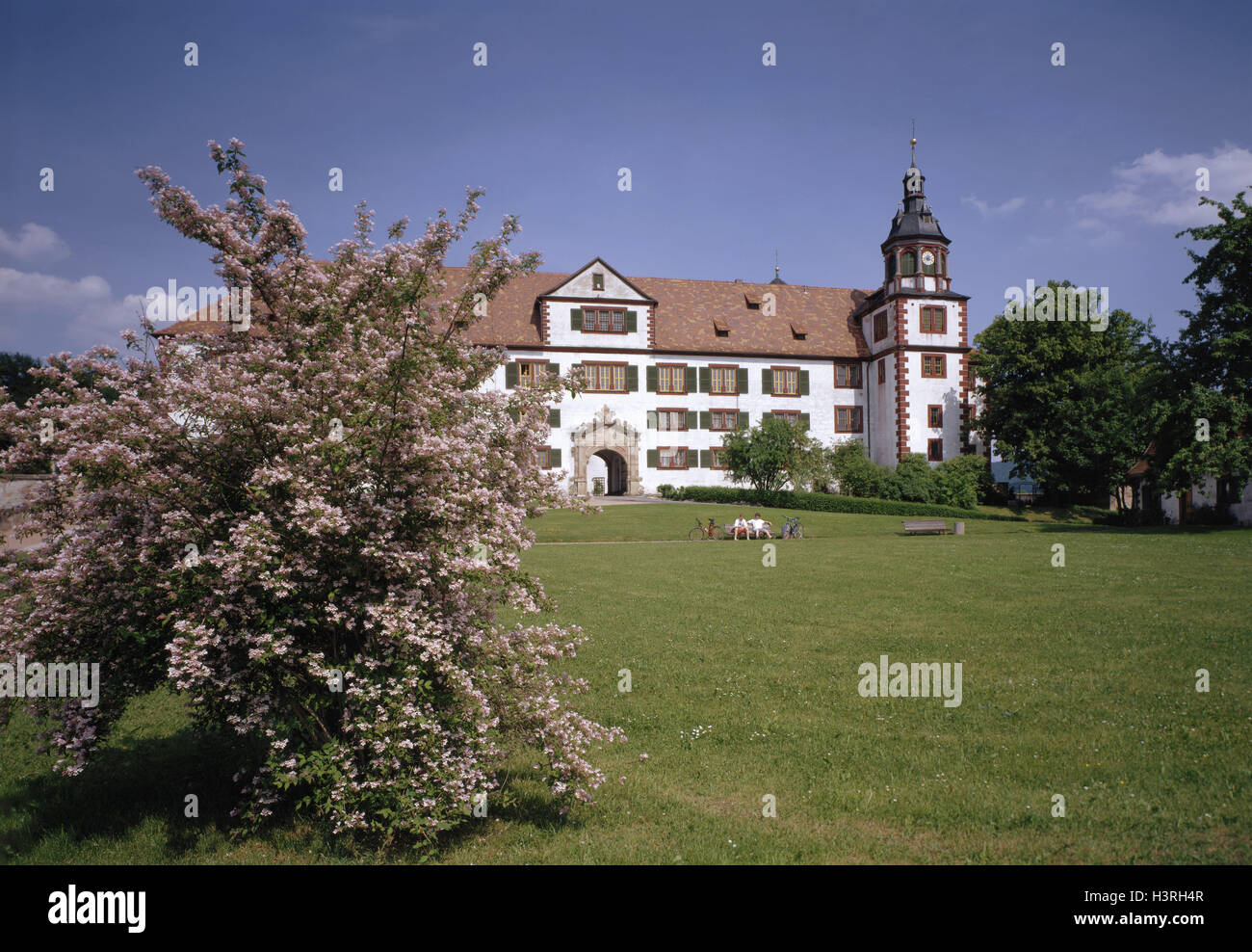 Germany, Thuringia, Schmalkalden, castle Wilhelm's castle, spring ...