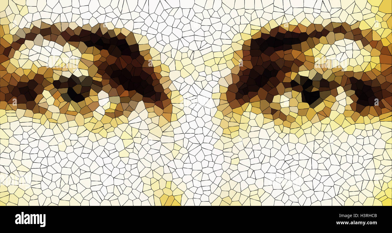 harmonic peaceful spiritual eyes, graphic collage on white background ...