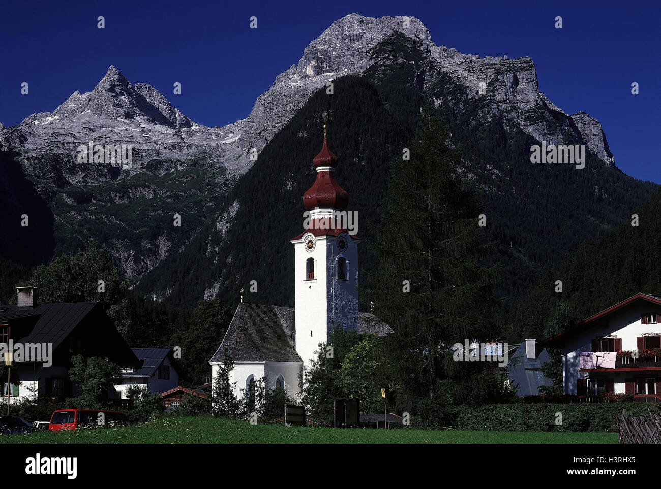 Austria, Salzburg, Lofer, local view, church Stock Photo - Alamy