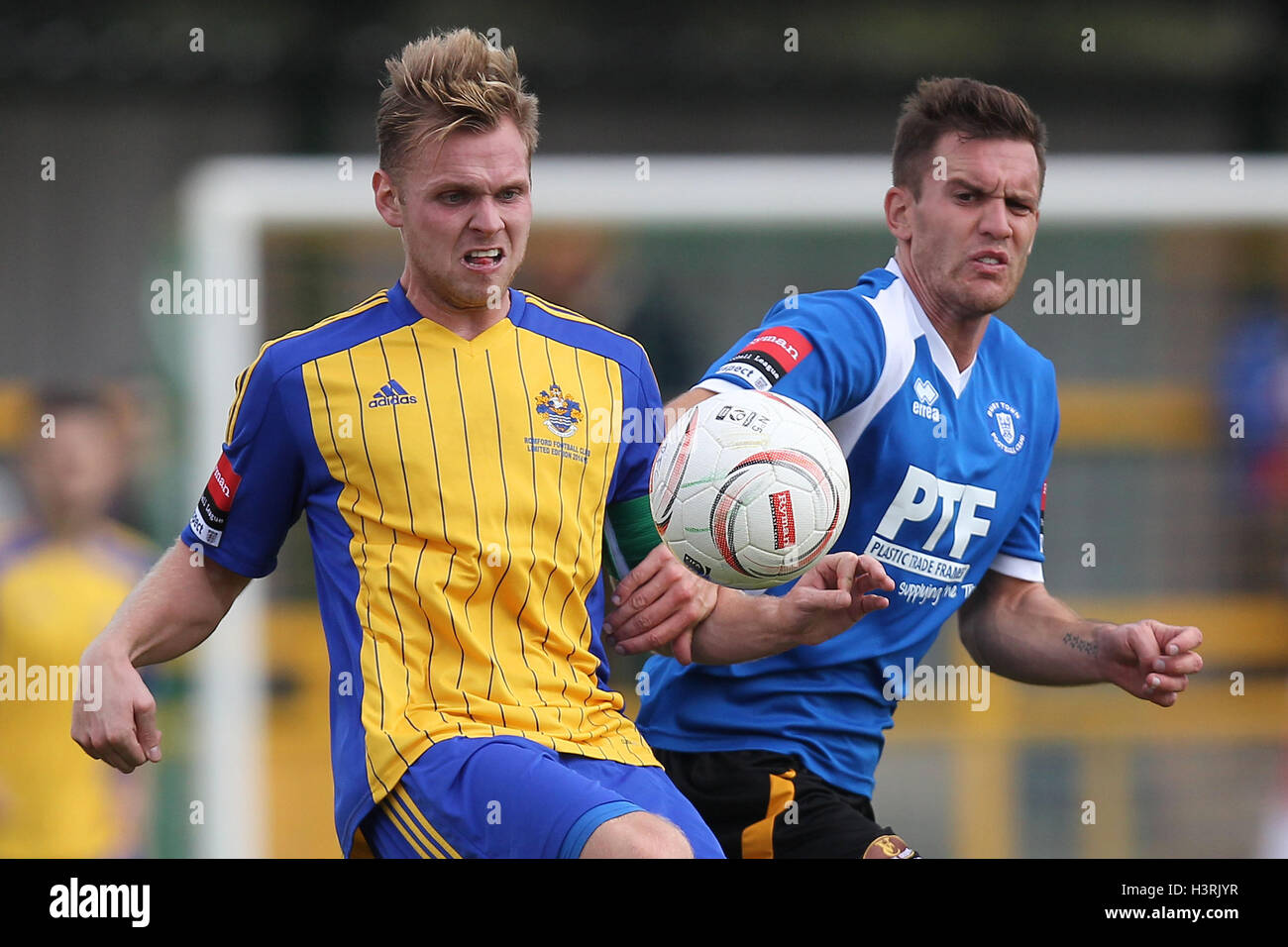 Jack Barry in action for Romford - Romford vs Bury Town - FA Challenge ...