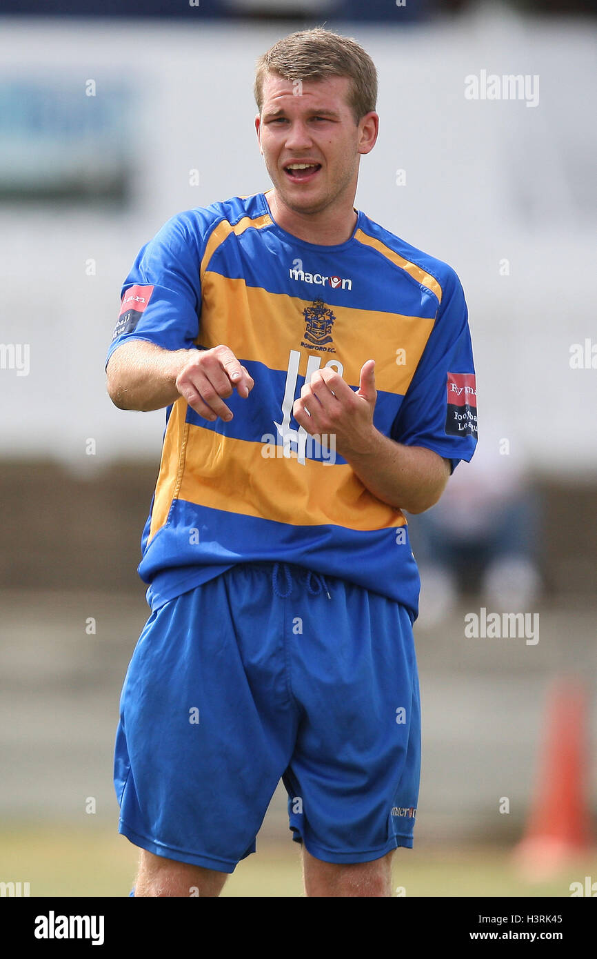 Richard Oxby of Romford - Romford vs Canvey Island - Pre-Season ...