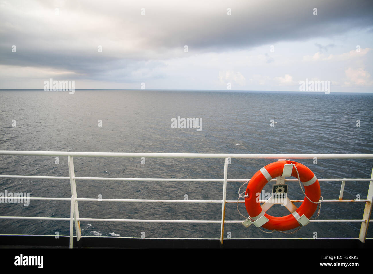 Color image lifebuoy on boat hi-res stock photography and images - Alamy
