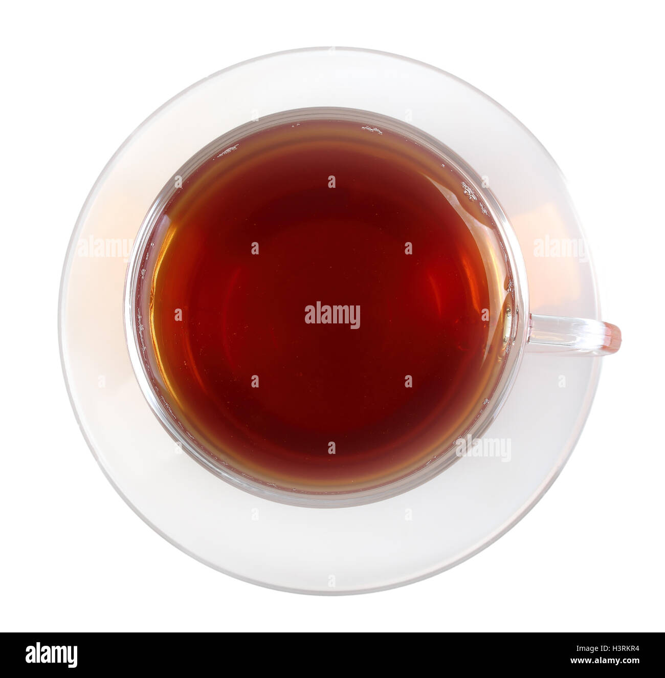 Tea glass cup top view Cut Out Stock Images & Pictures - Alamy