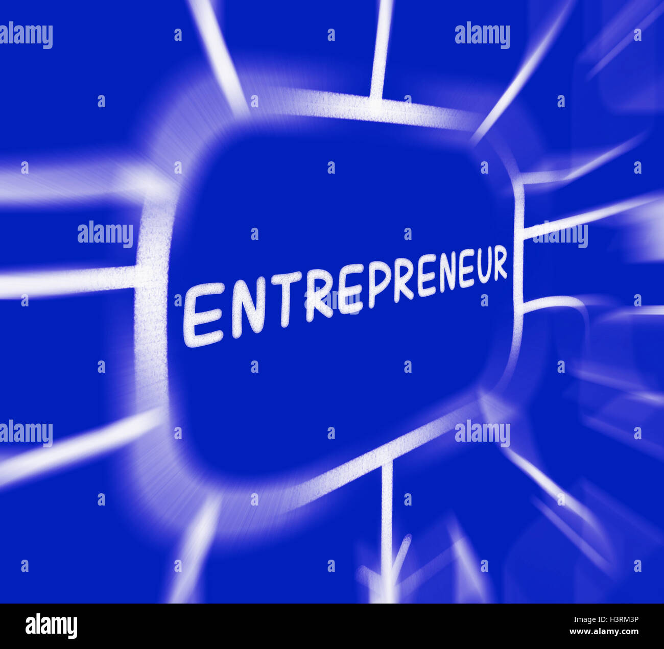 Entrepreneur Diagram Displays Business Person And Start-Up Stock Photo ...