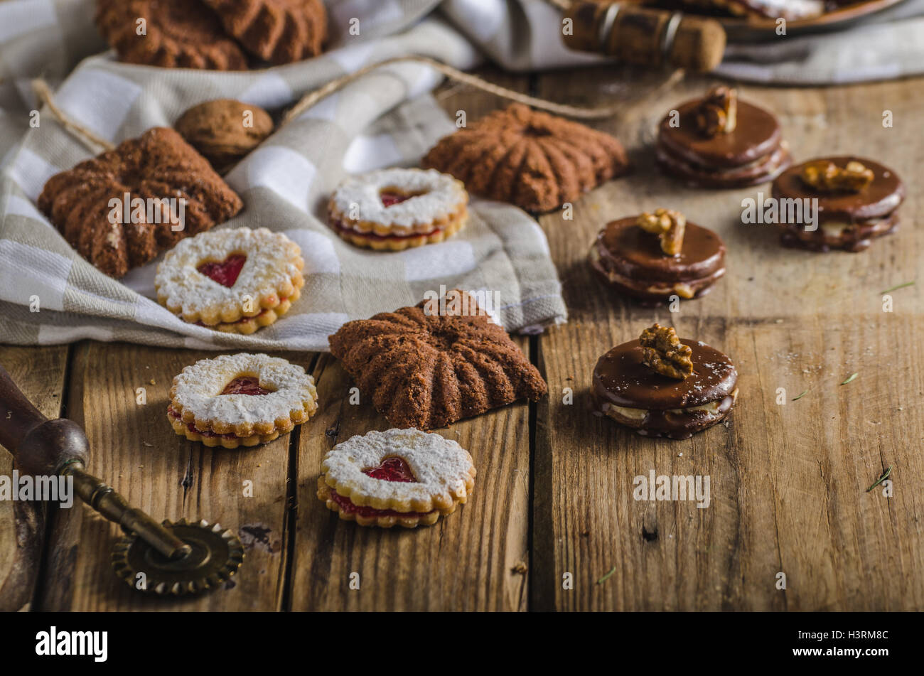 Czech Christmas cookies, traditional and delicious candy Stock Photo ...