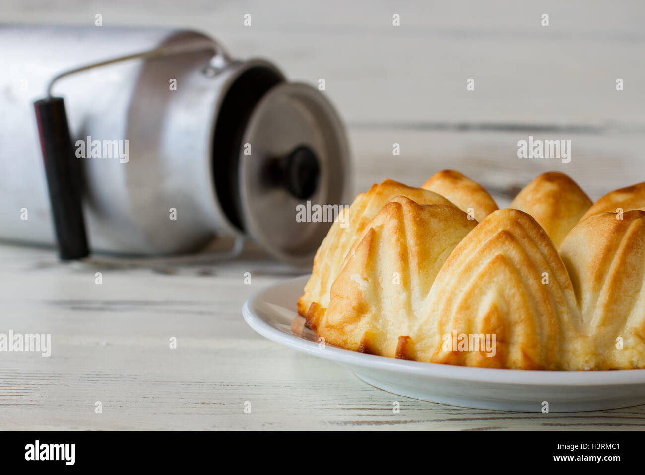 Curd casserole of yellow color Stock Photo - Alamy
