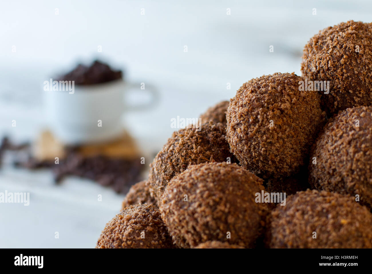 Pile of brown sweets Stock Photo - Alamy
