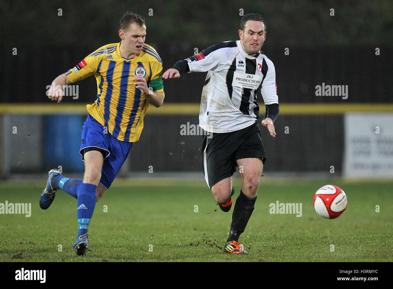 Jack Barry of Romford and Luke Callander of Heybridge - Romford vs ...
