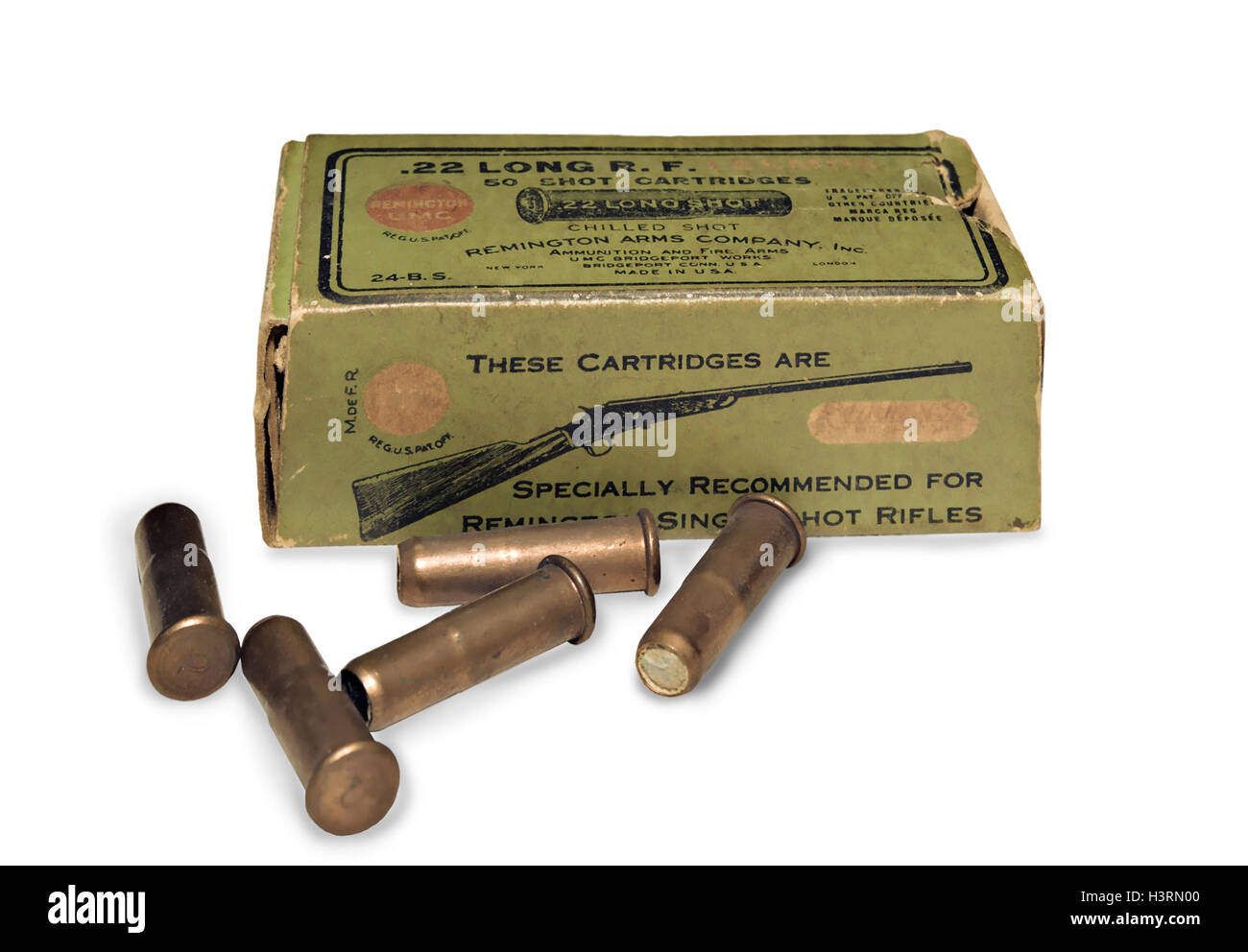 An old box of cartridges isolated on white background Stock Photo - Alamy