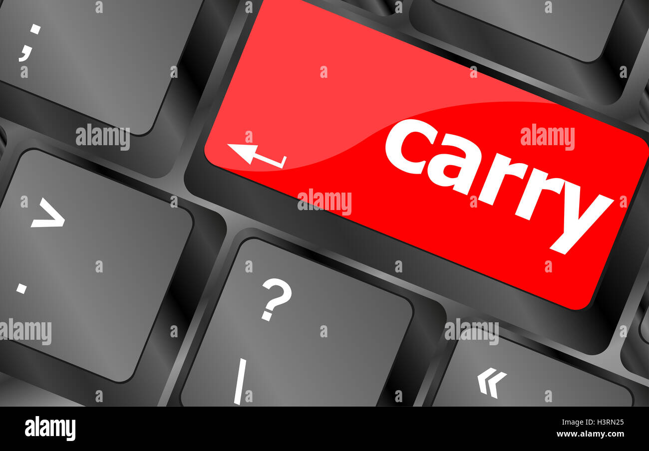 carry button on computer pc keyboard key Stock Photo - Alamy