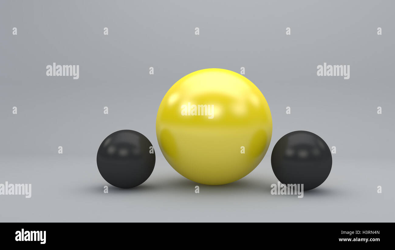 big yellow sphere stand out Stock Photo - Alamy