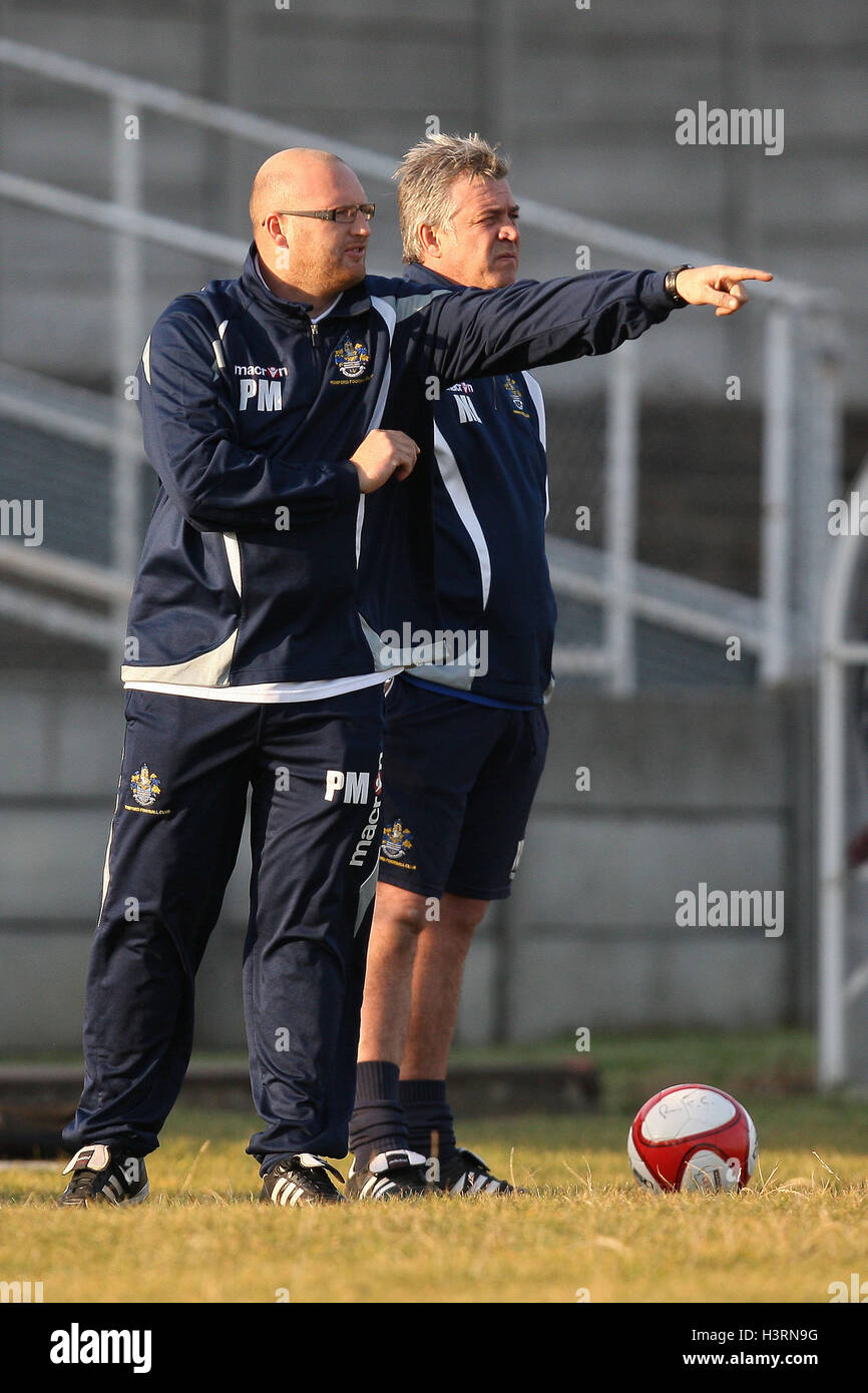 Romford manager Paul Martin (L) and assistant Mark Lord - Romford vs ...