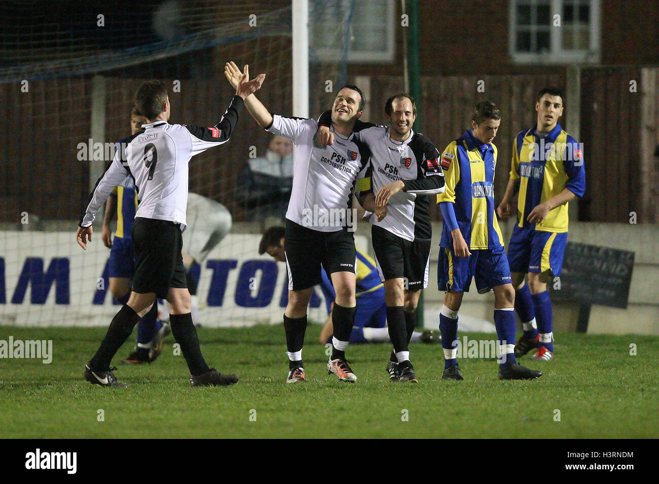 Maldon celebrate their first goal scored by Adam Flanagan - Romford vs ...