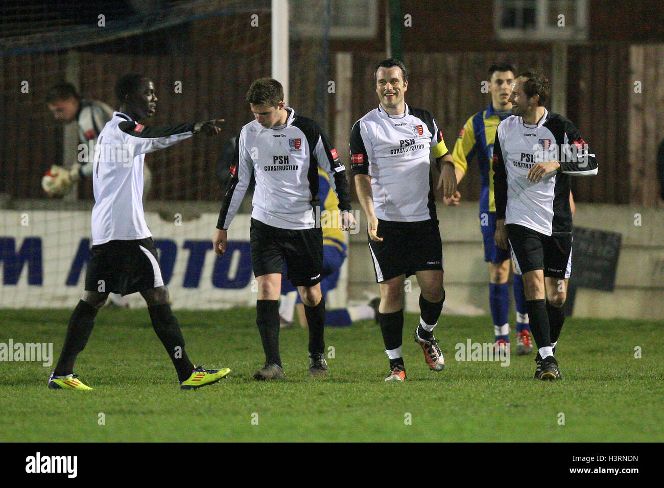 Maldon celebrate their first goal scored by Adam Flanagan - Romford vs ...