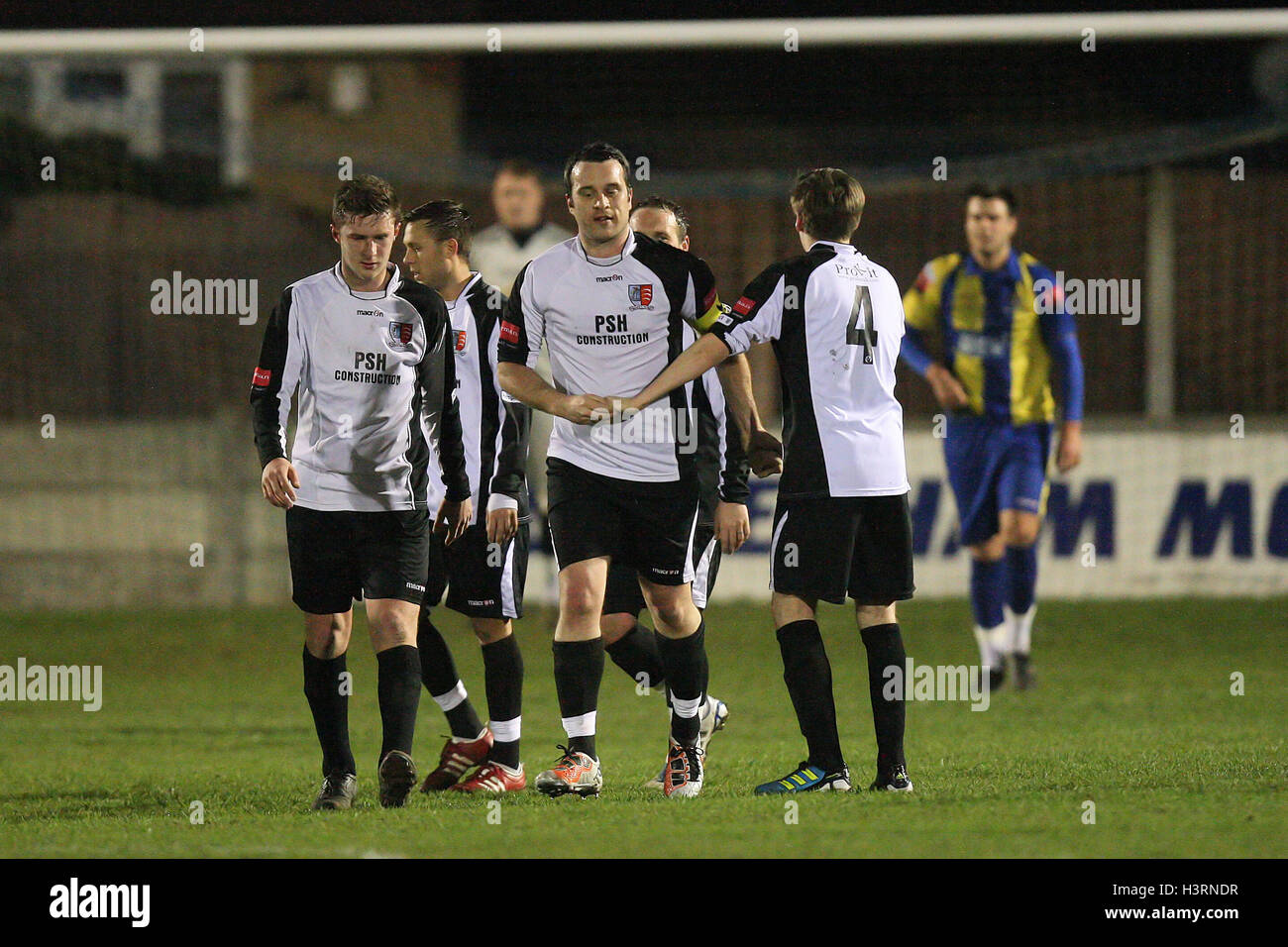 Maldon celebrate their first goal scored by Adam Flanagan - Romford vs ...