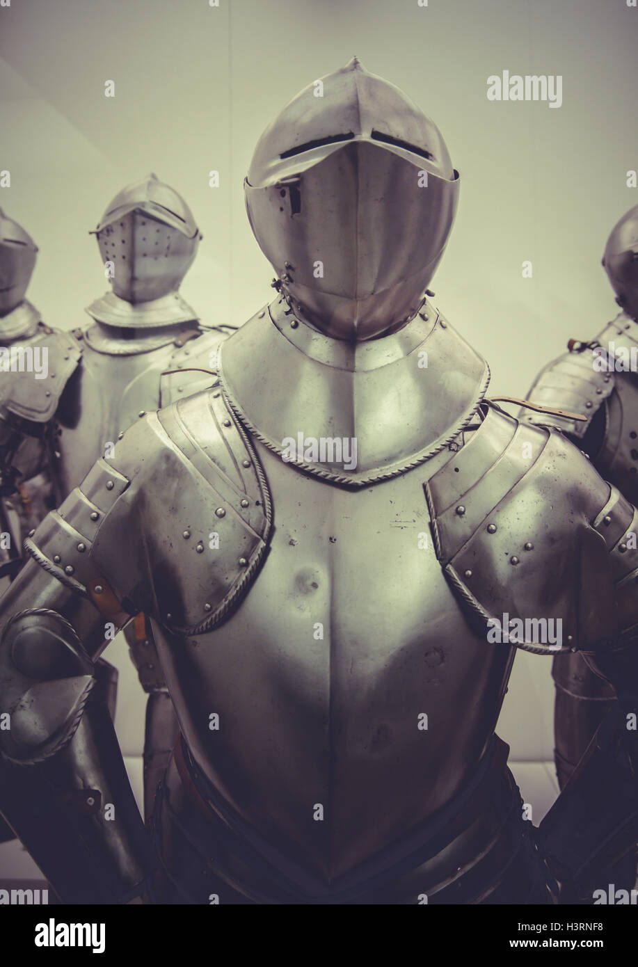 Military medieval iron armor, Spanish armada Stock Photo - Alamy